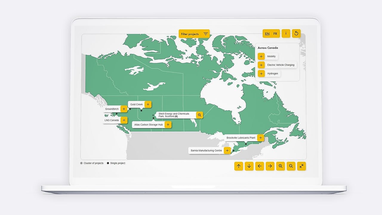 Carte interactive Shell Canada | Shell Canada